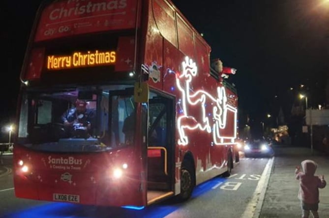 Santa bus to head through Liskeard this evening | cornish-times.co.uk