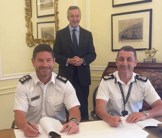 Devon & Cornwall Police sign twinning agreement with Royal Gibraltar ...