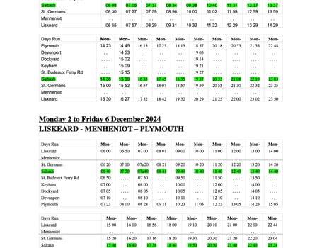 Replacement bus times released by GWR for Plymouth to Liskeard planned ...