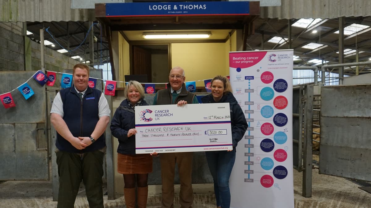 Farmer raises £8,500 for cancer and heart charities by auctioning prize ...