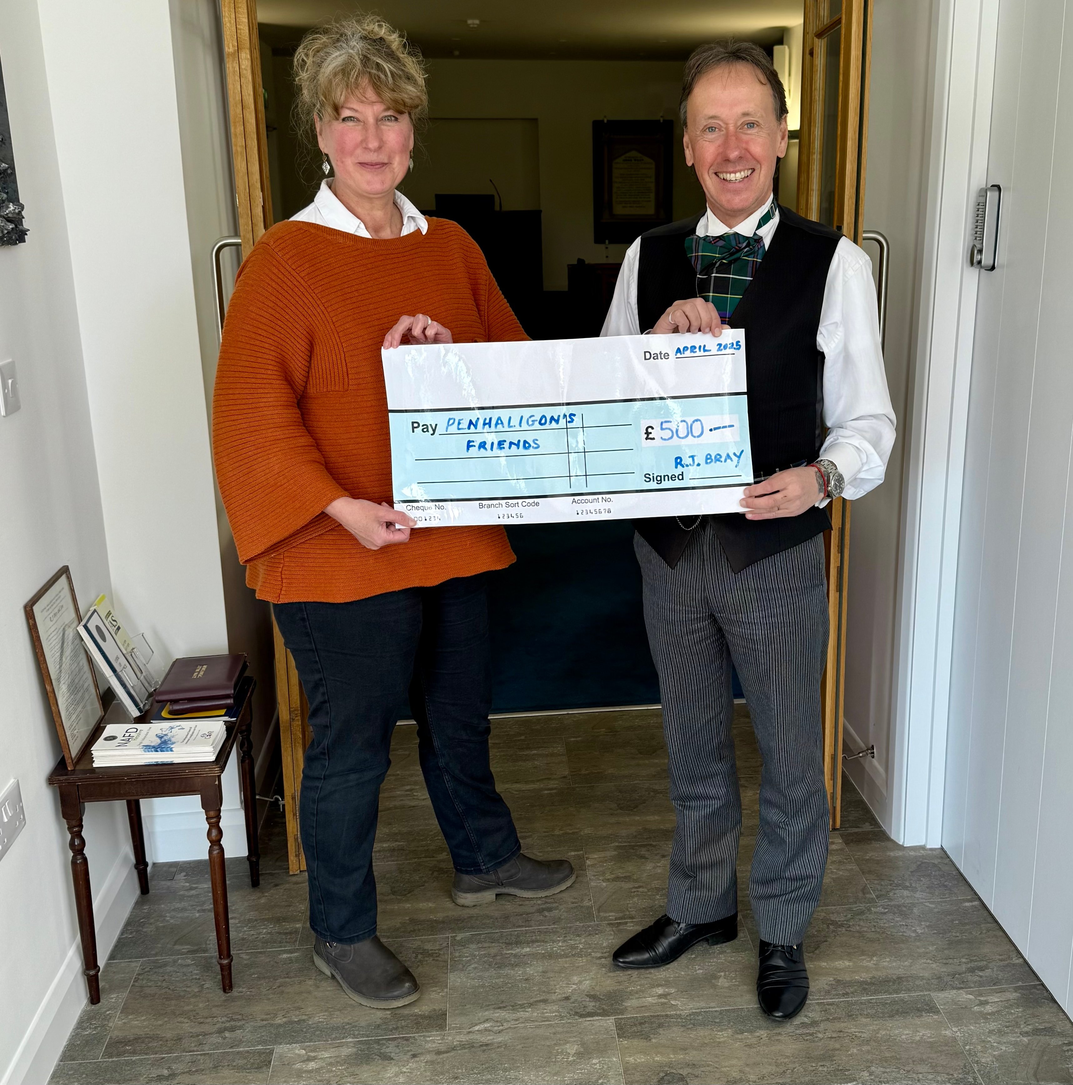 Wadebridge funeral director R J Bray donates to charity | cornish-times ...