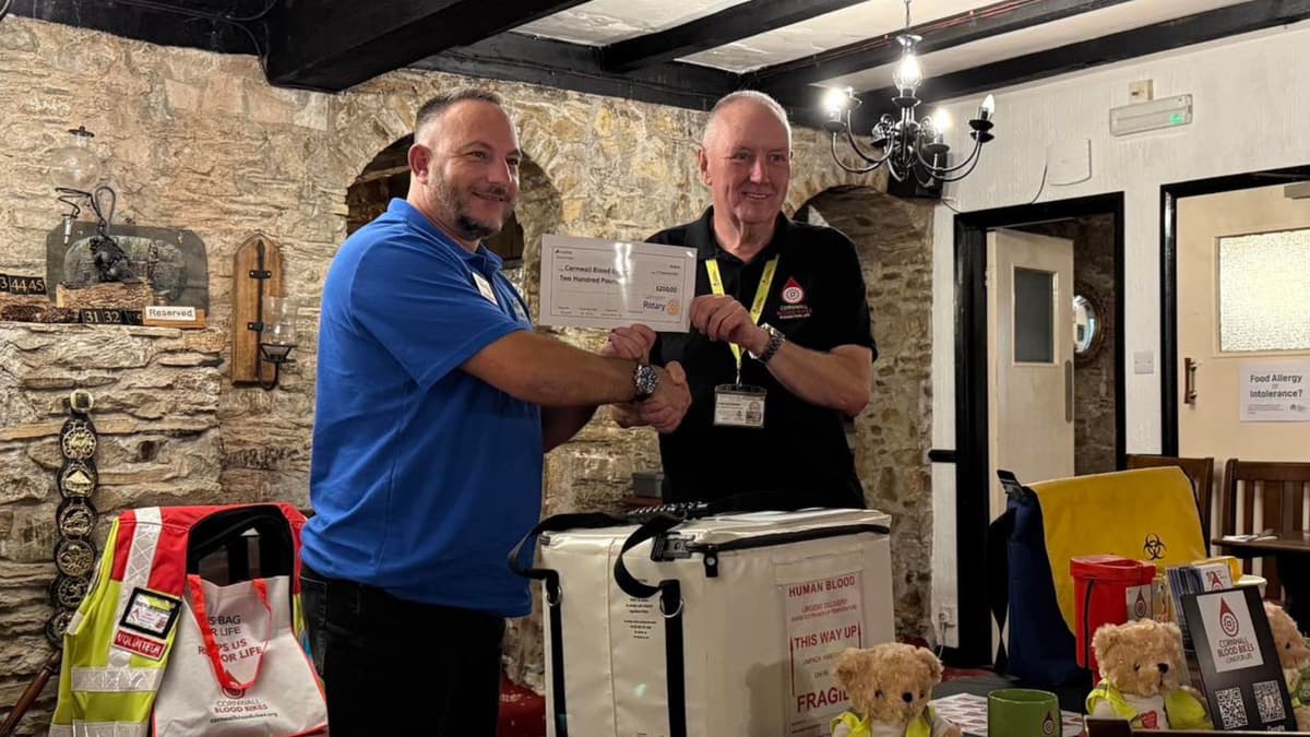 Rotary donation helps keep Cornwall Blood Bikes on the road | cornish ...