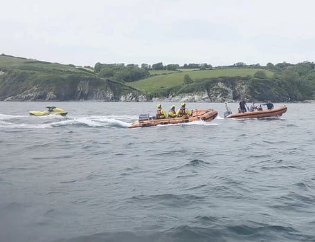 Pair rescued from sinking jet-ski in St Austell Bay | cornish-times.co.uk